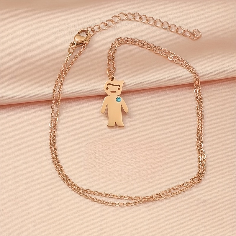 Custom English Letter Date Pendant Necklace Adjustable Neck - Temu ...