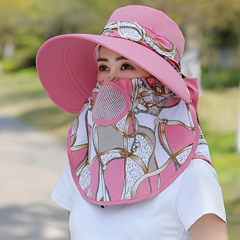 Summer Sunshade Sun Hat Cycling Face Cover Breathable Mask - Temu Australia