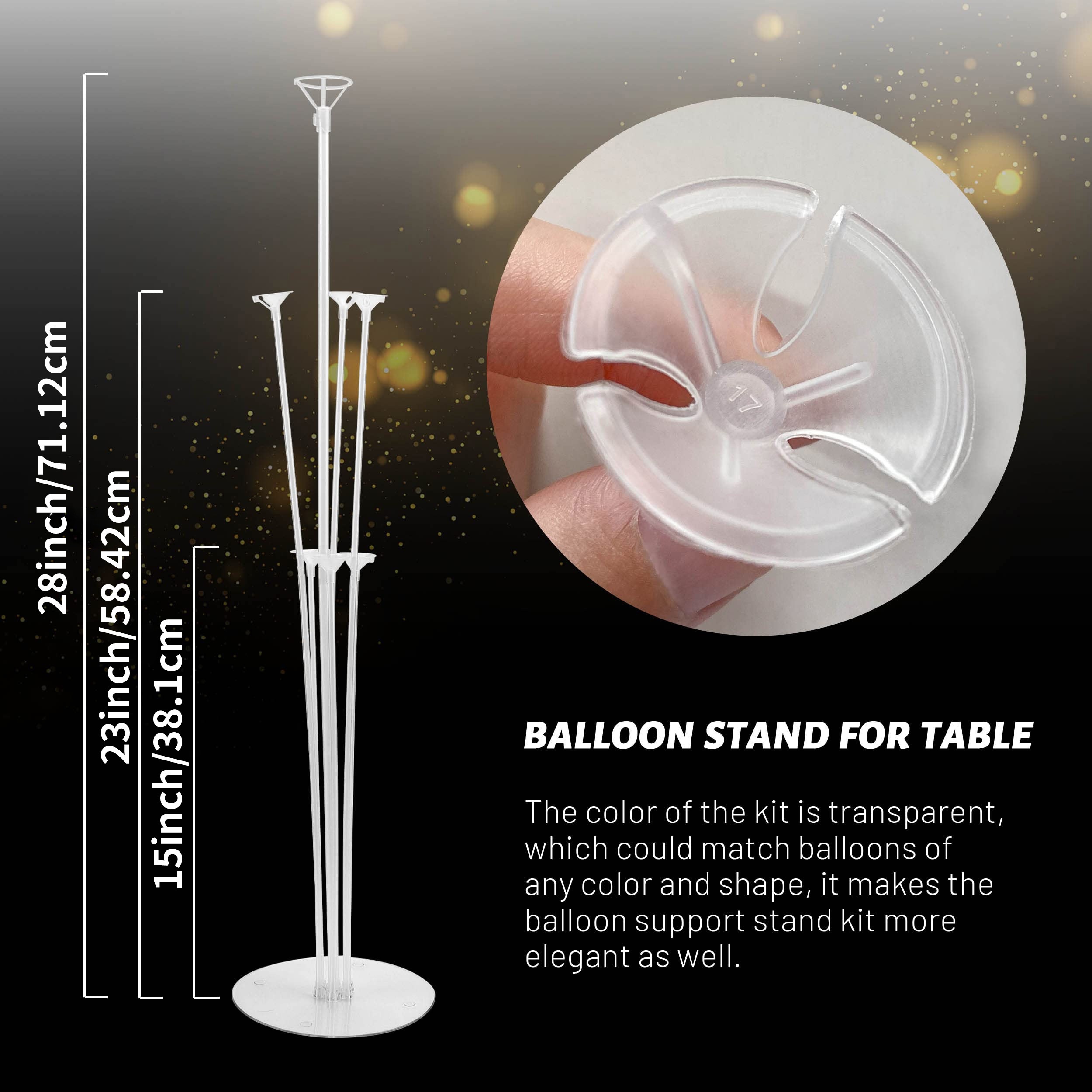 Balloon Stick Stand Balloon Base Pole Cup Table Desktop - Temu