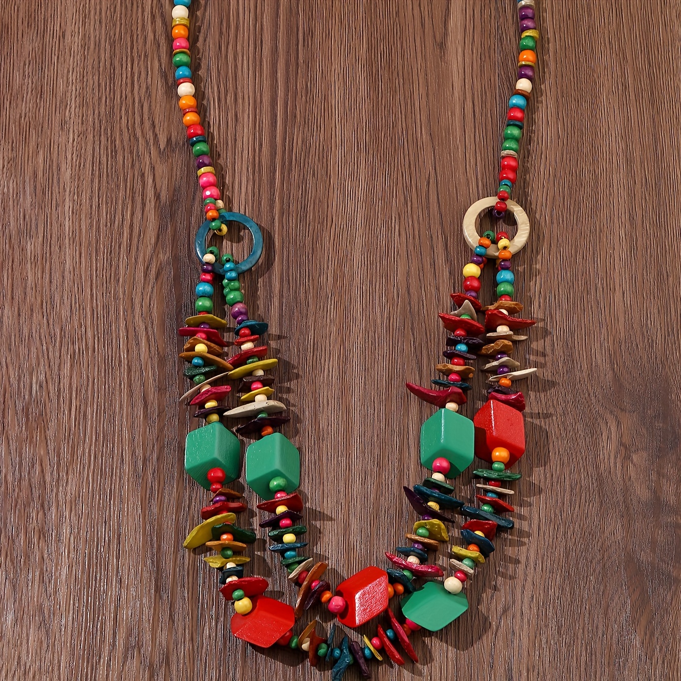 Boho chic Handcrafted Wooden Coconut Shell Necklace Multi - Temu