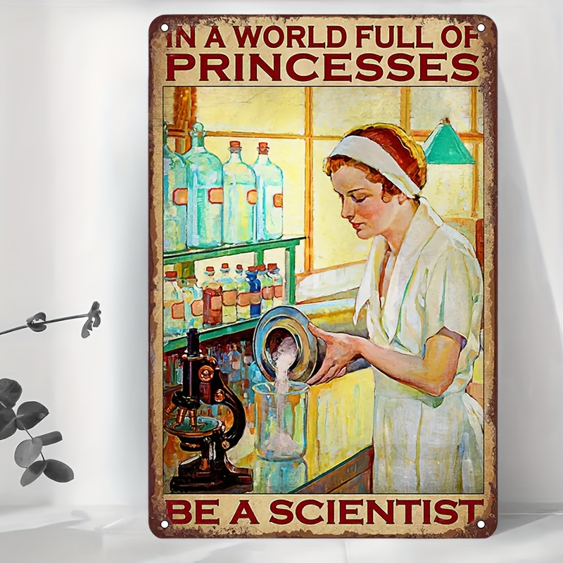 Vintage Scientist Lab Metal Tin Sign Perfect Gift Scientists - Temu Bahrain