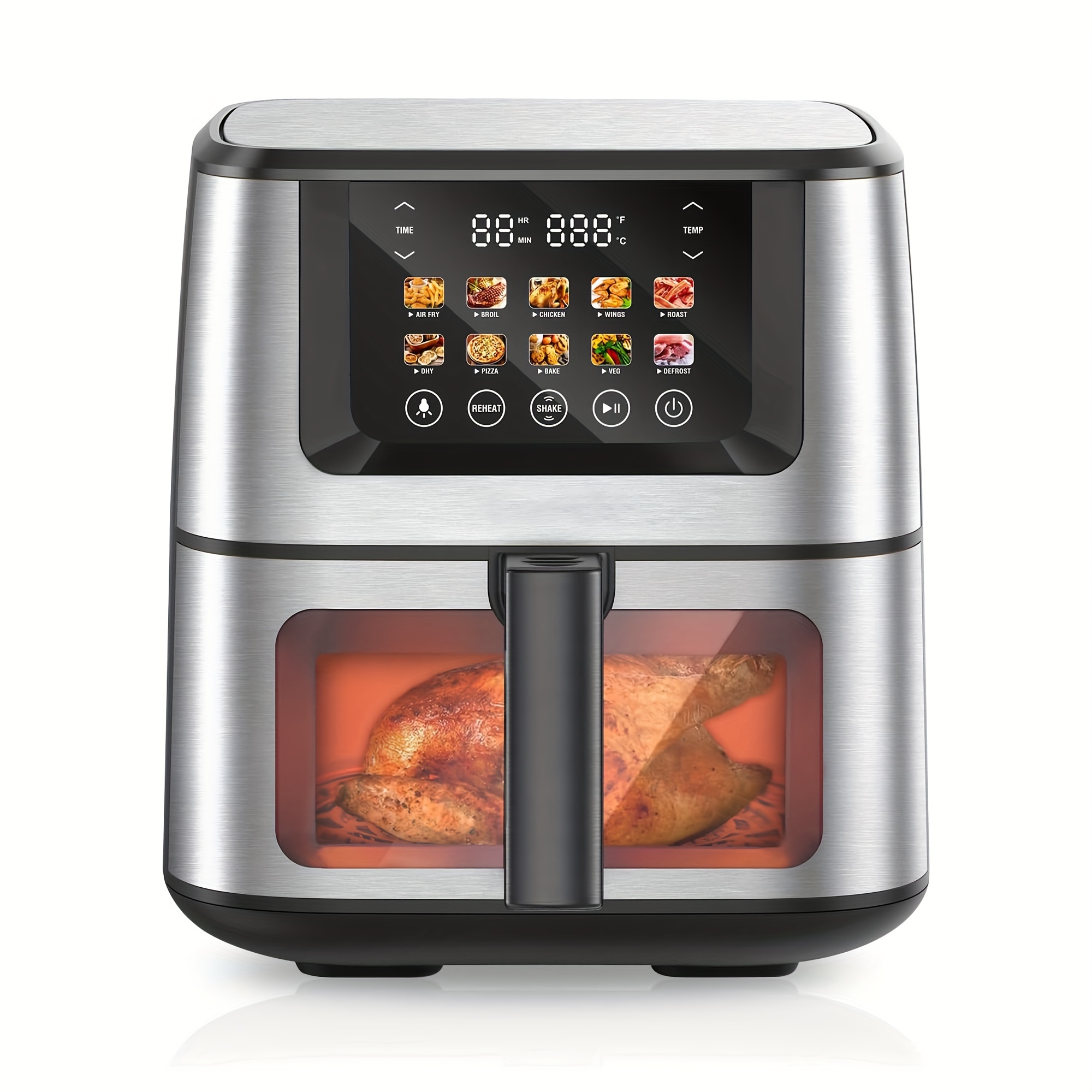 Fryer 8 Quart 10 in 1 Hot Air Fryer Oven Color Lcd - Temu