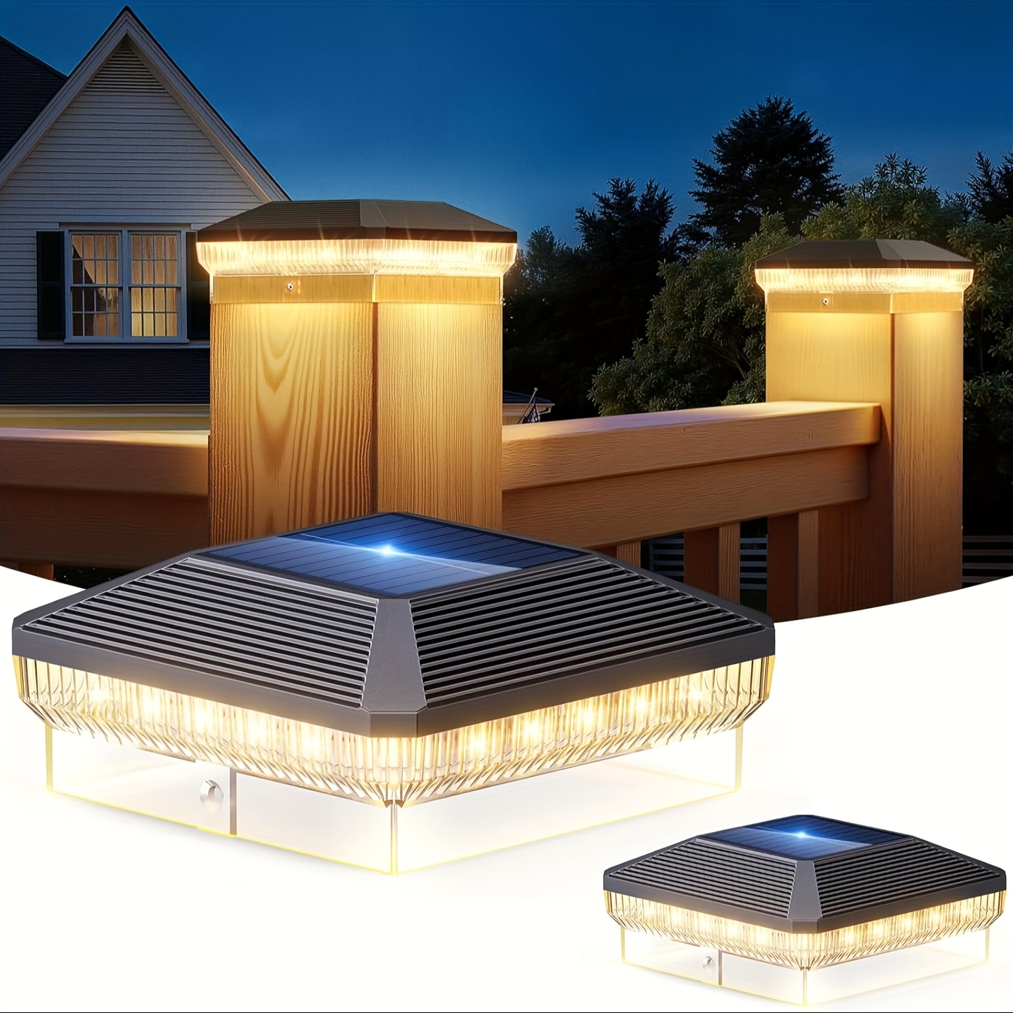 solar post lights sold on Temu United States