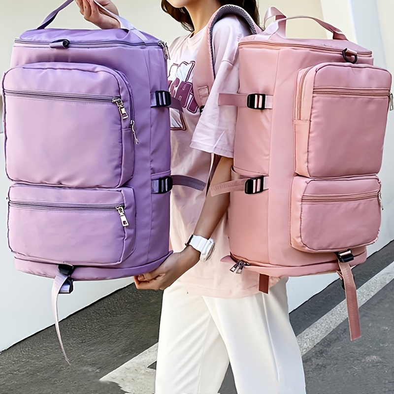 travel backpack pink sold on Temu United States