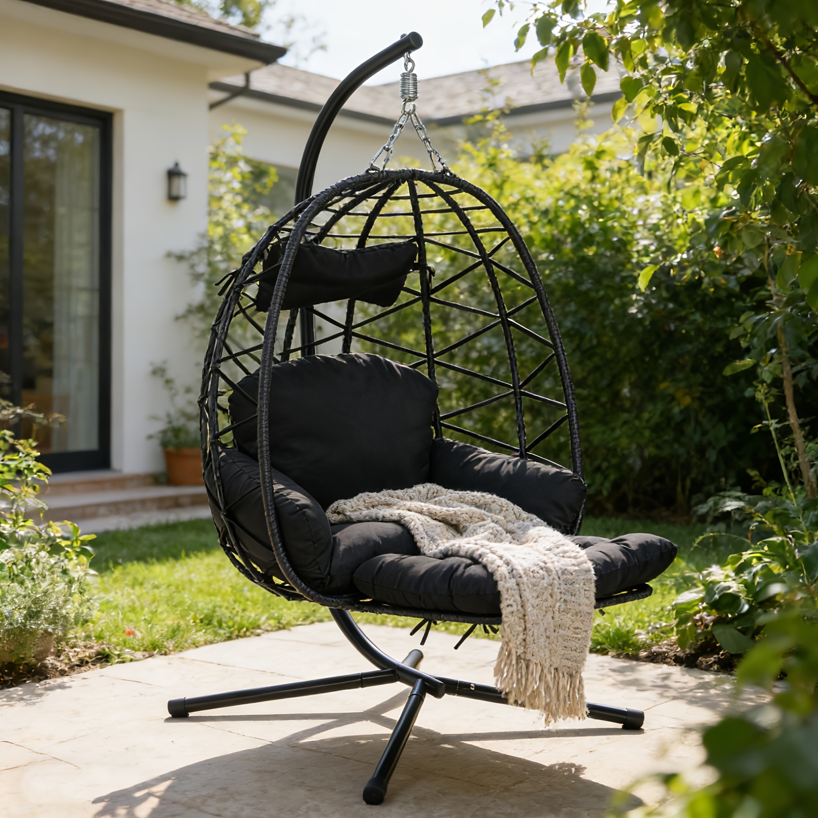 hanging egg chairs sold on Temu United States