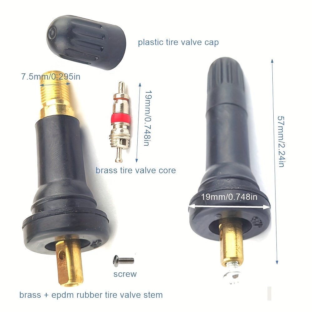 Tpms 17 20008 Rubber Tire Pressure Sensor Valve Stem - Temu Canada