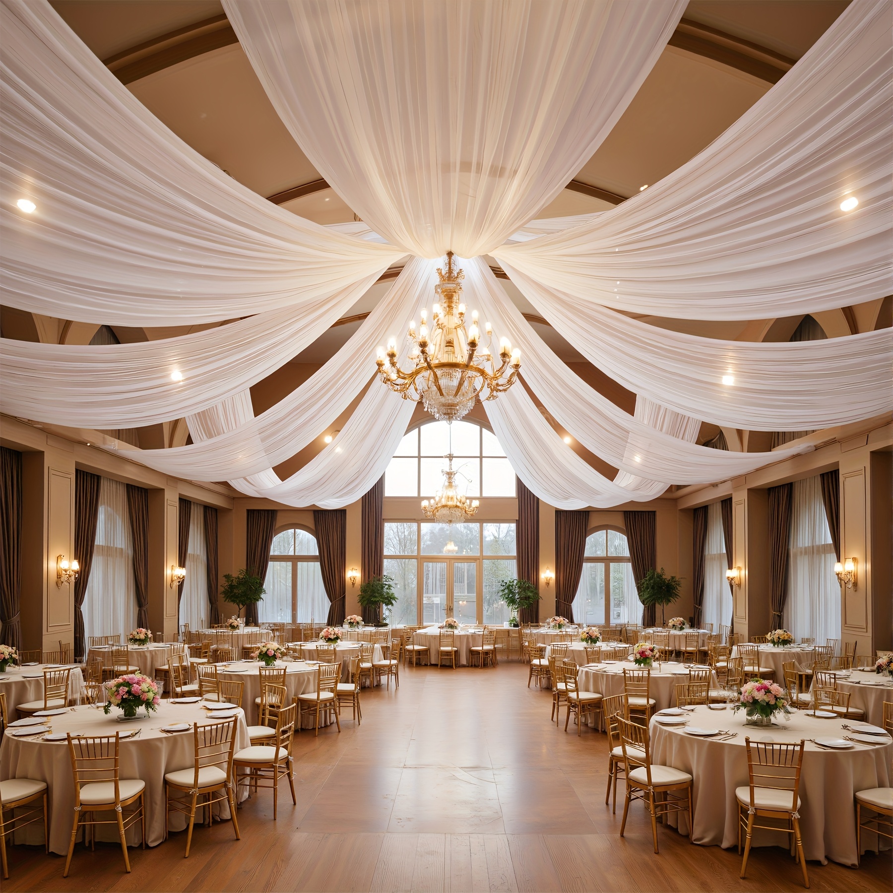 ceiling drapes sold on Temu United States