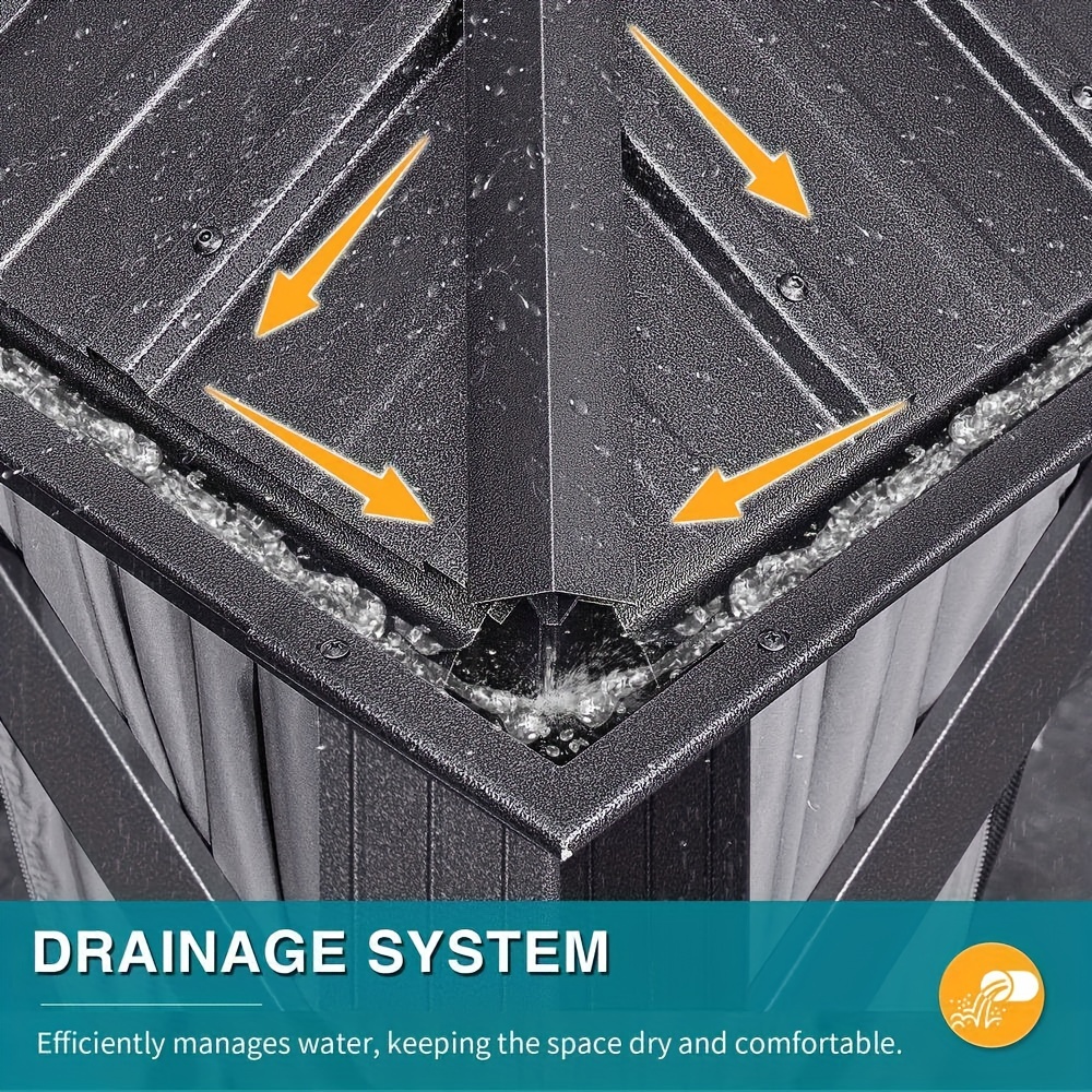 Gazebo 10' X 12' Galvanized Steel Double Roof - Temu