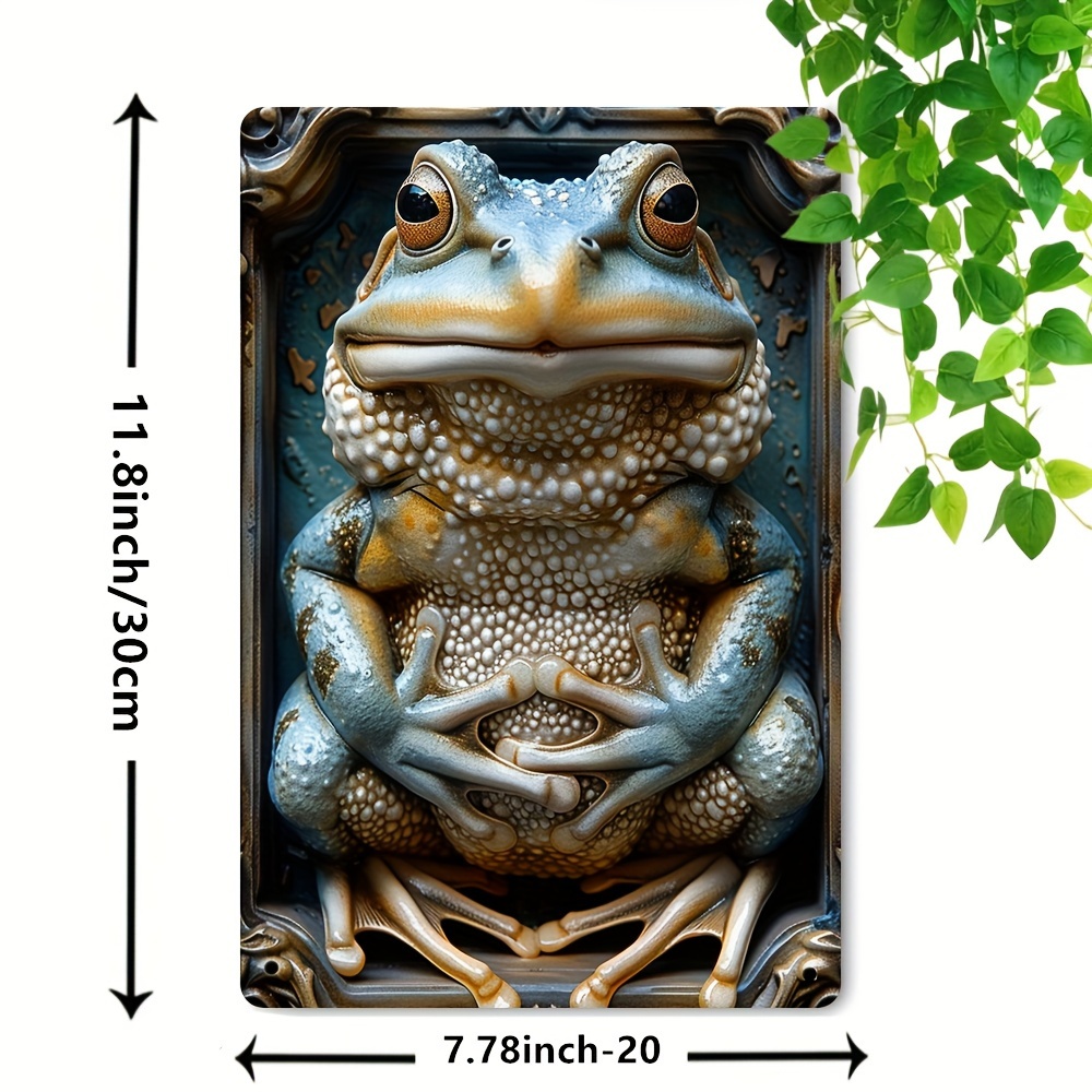 Vintage Metal Frog Sign: Decorative Wall Plaque Suitable - Temu