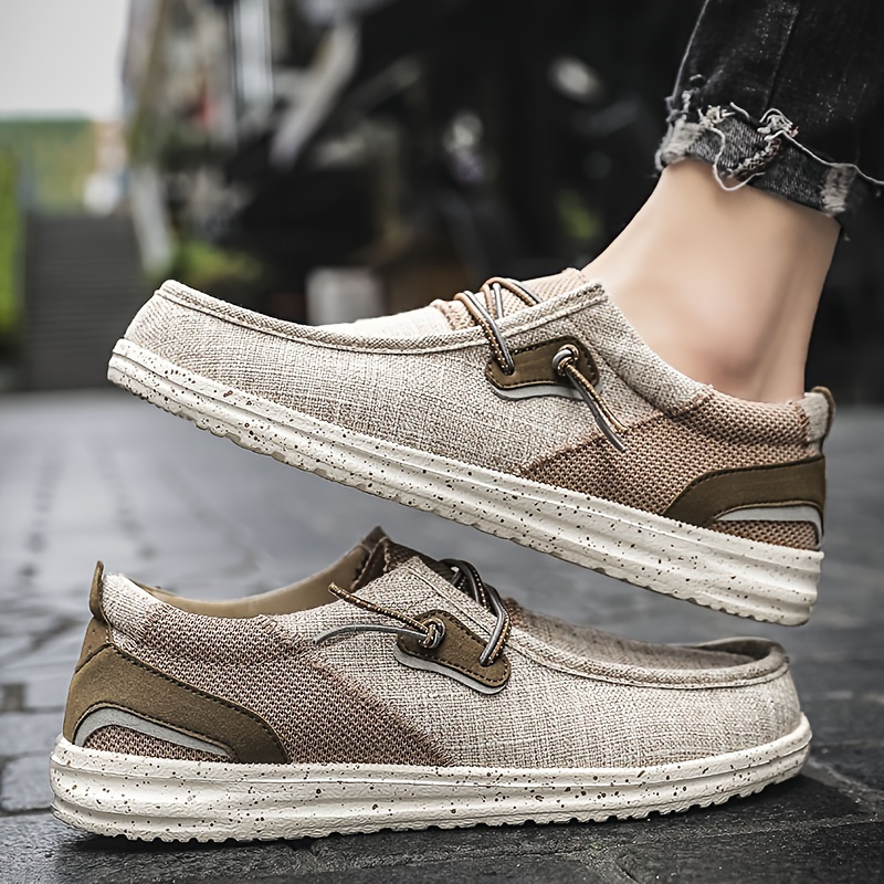 Block Color Casual Shoes Plus Size Men s Fabric Uppers - Temu Australia