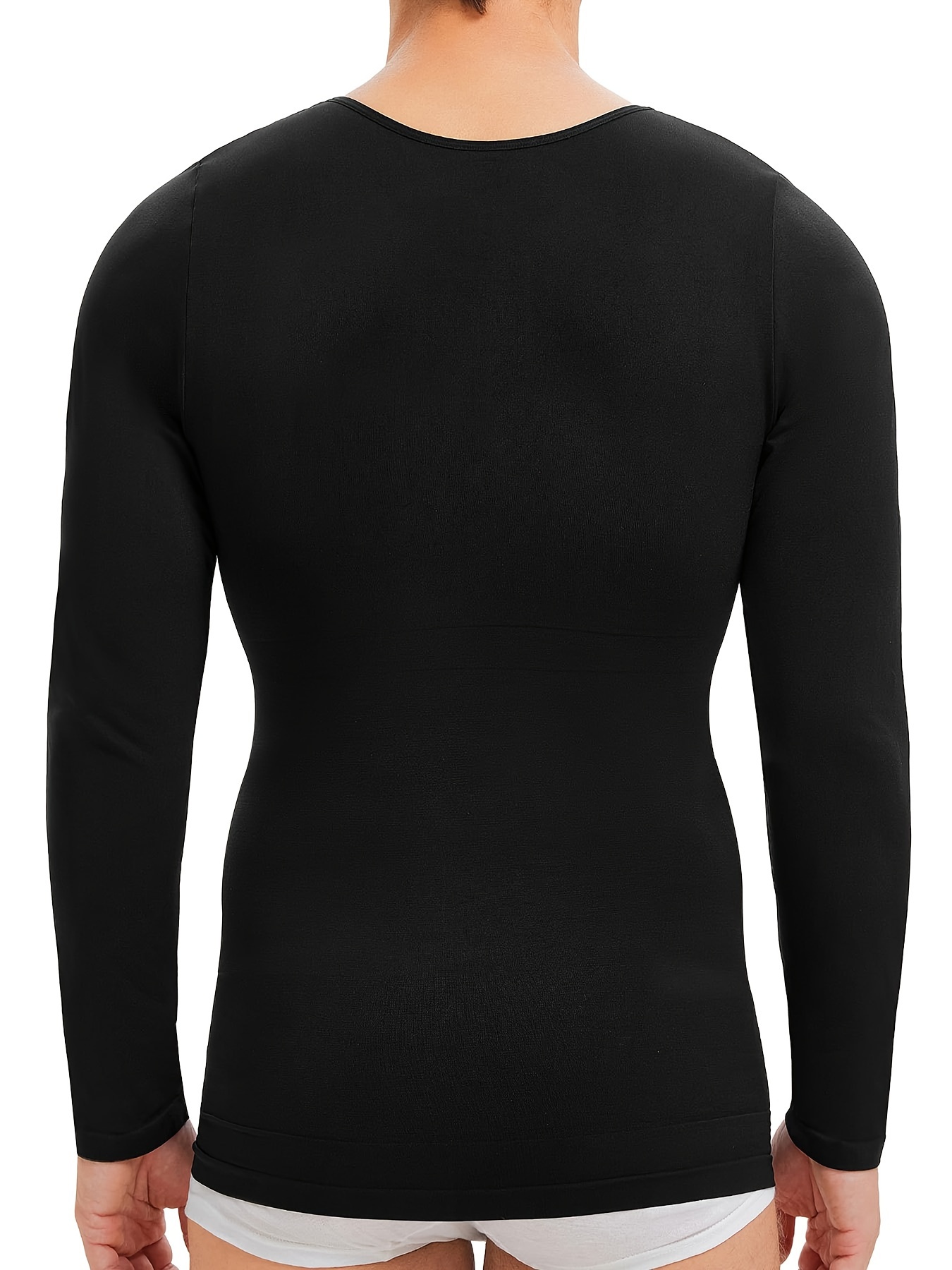Men's Sports Workout Shapewear Thin Slim Fit Skinny Compression Top ...