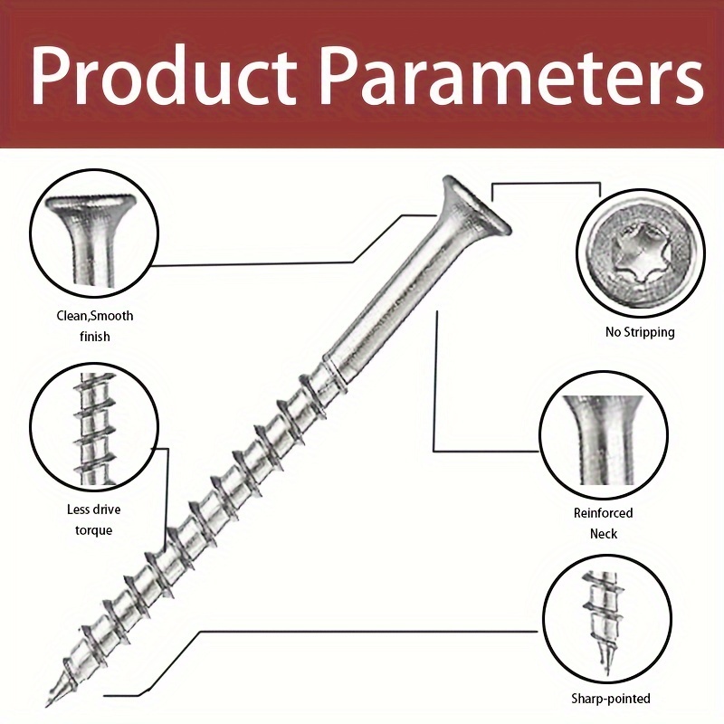 stainless steel screws sold on Temu United States
