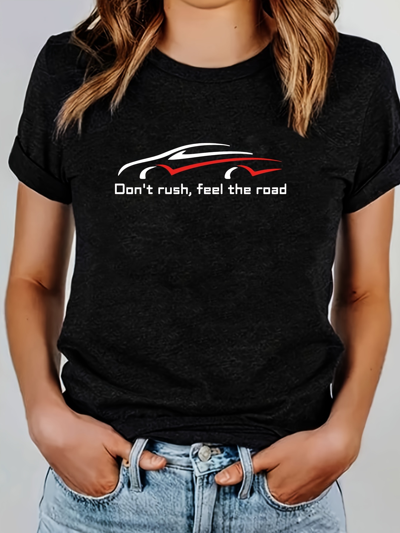 Graphic Letter Print T shirt Casual Crew Neck Short Sleeve - Temu New Zealand