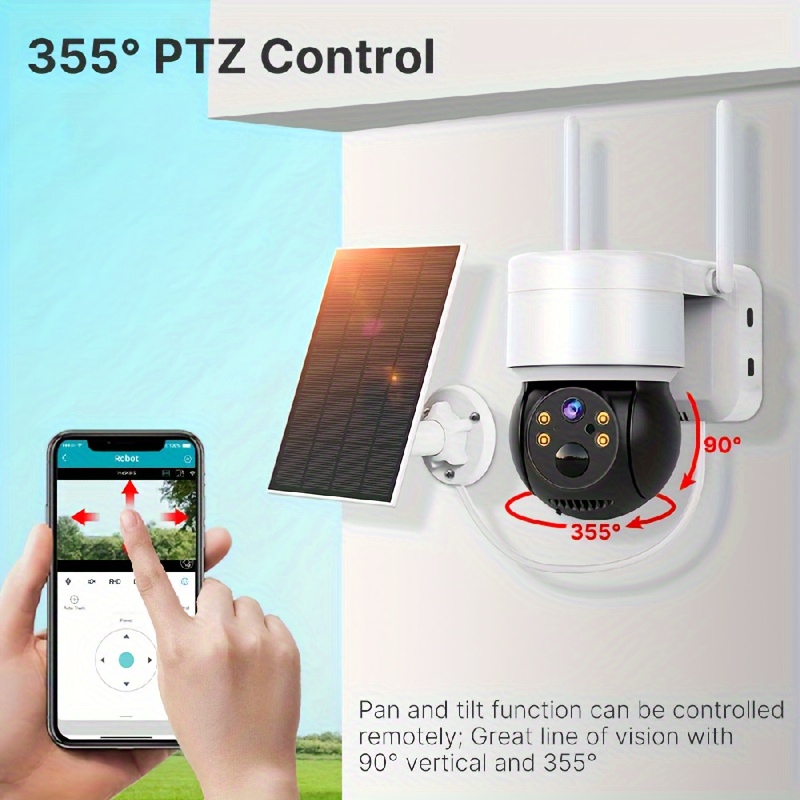 Solar Security Cameras Wireless Outdoor Battery Wifi Outdoor - Temu ...