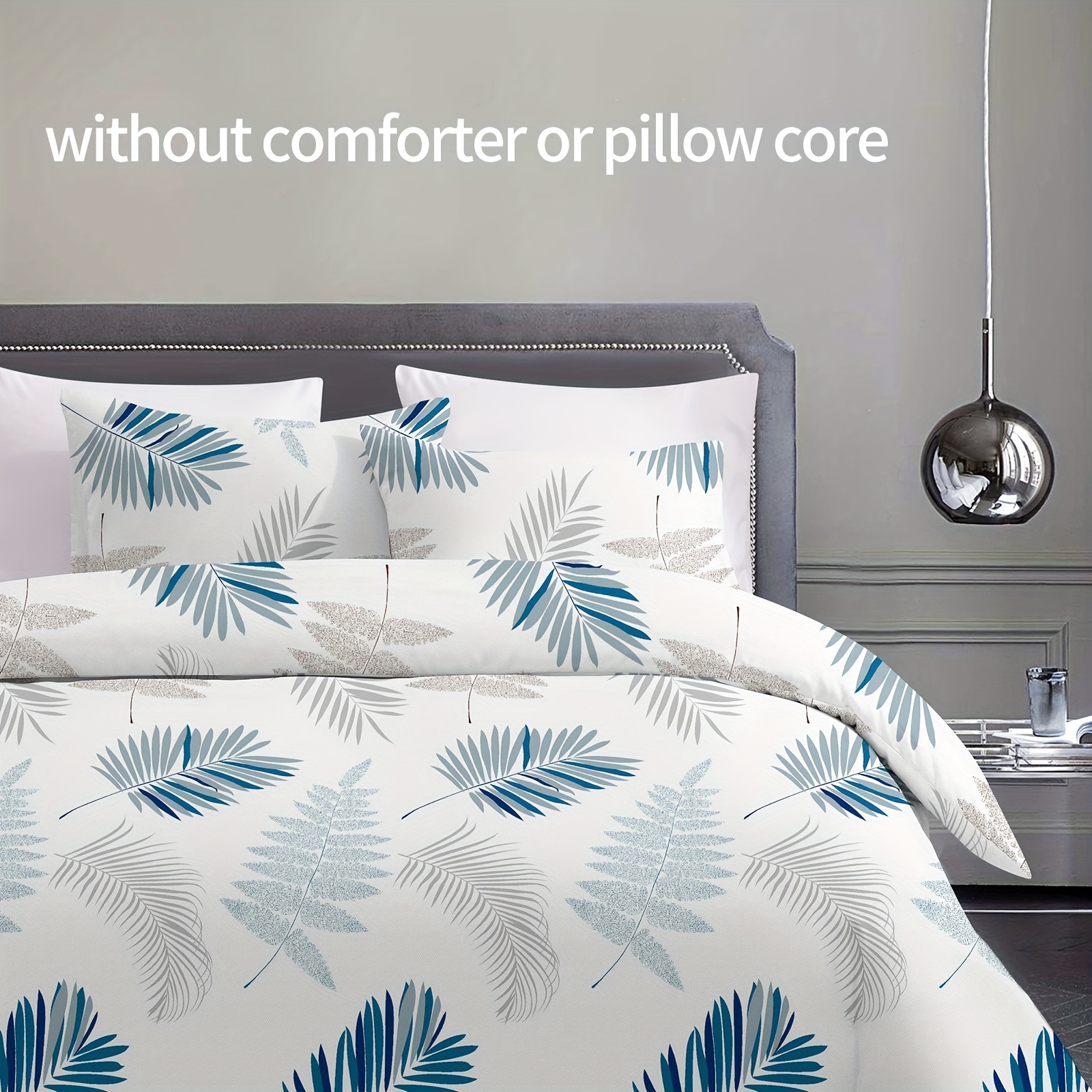 Duvet Cover Set Leaf Print Bedding Set Soft Comfortable - Temu