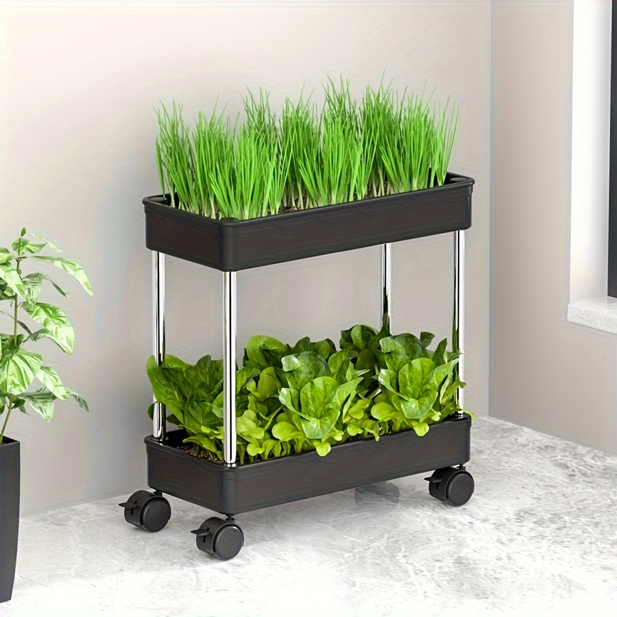 Rolling Storage Cart Organizer Wheels 2 4 Layer Stainless - Temu