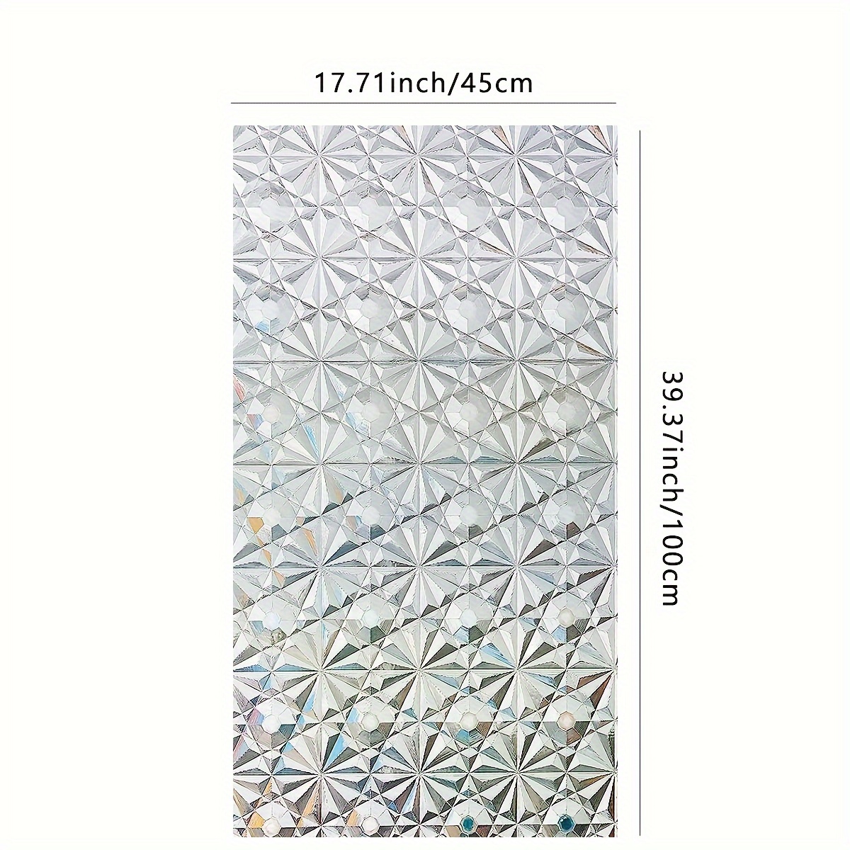 Contemporary Diamond Prism Window Film Pvc Privacy Static - Temu