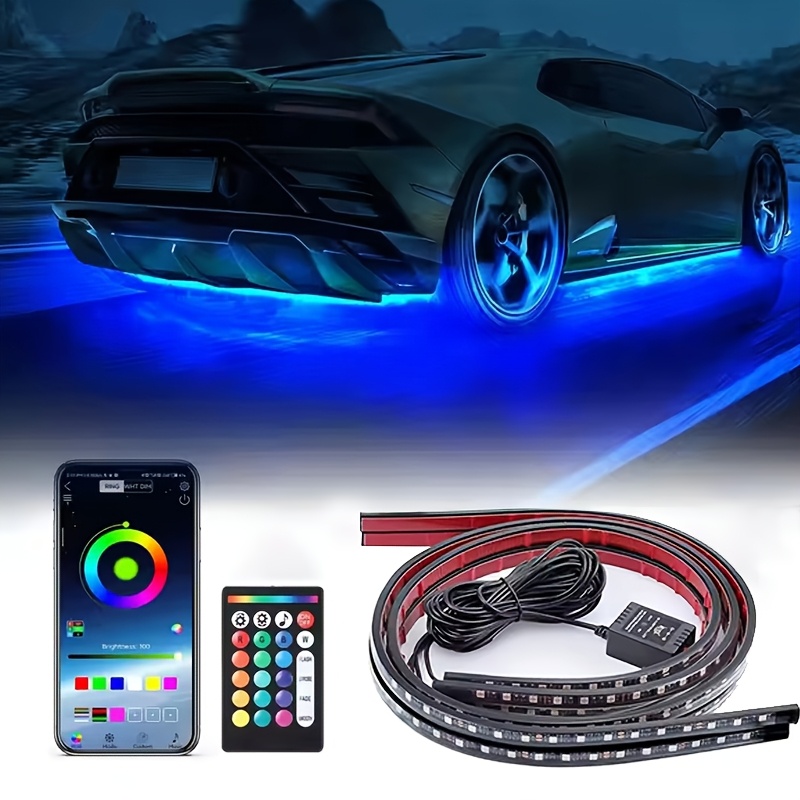 Car Rgb Neon Lights Wireless Remote Control. Bottom Changing - Temu