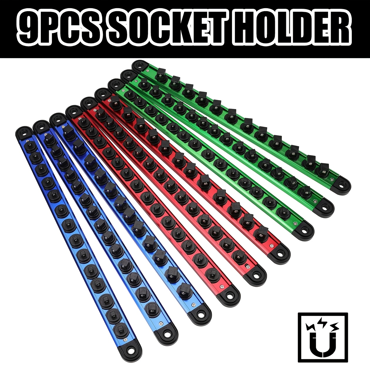 magnetic socket organizers sold on Temu United States