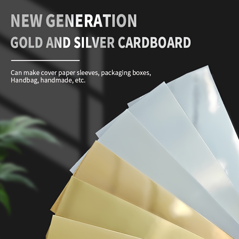 A4 250gsm Metallic Craft Paper Golden Silvery - Temu