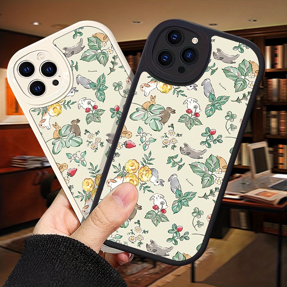 Rabbit Pattern Tpu Shockproof Phone Case Suitable Iphone - Temu Philippines
