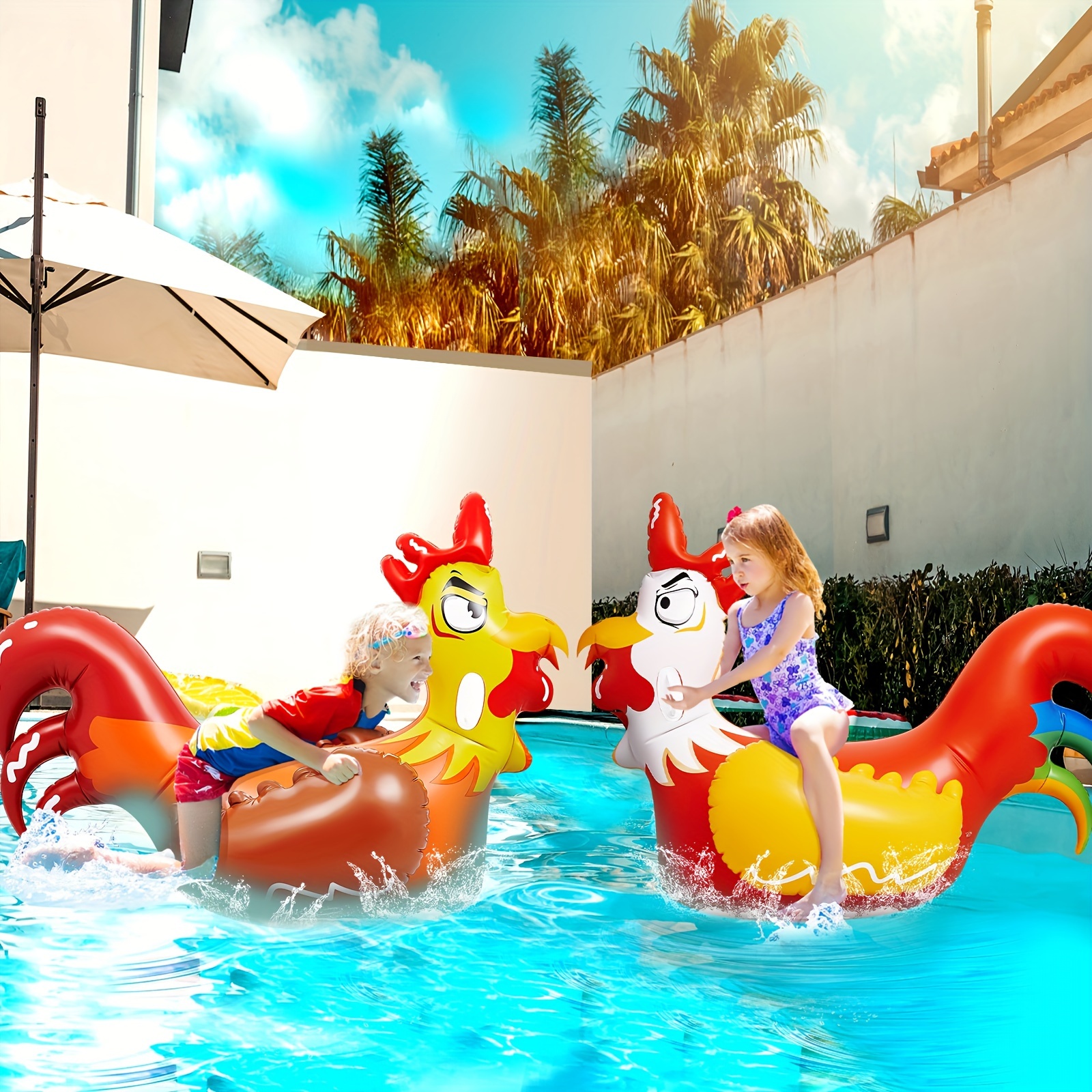Inflatable Pool Float Game Set Funny - Temu