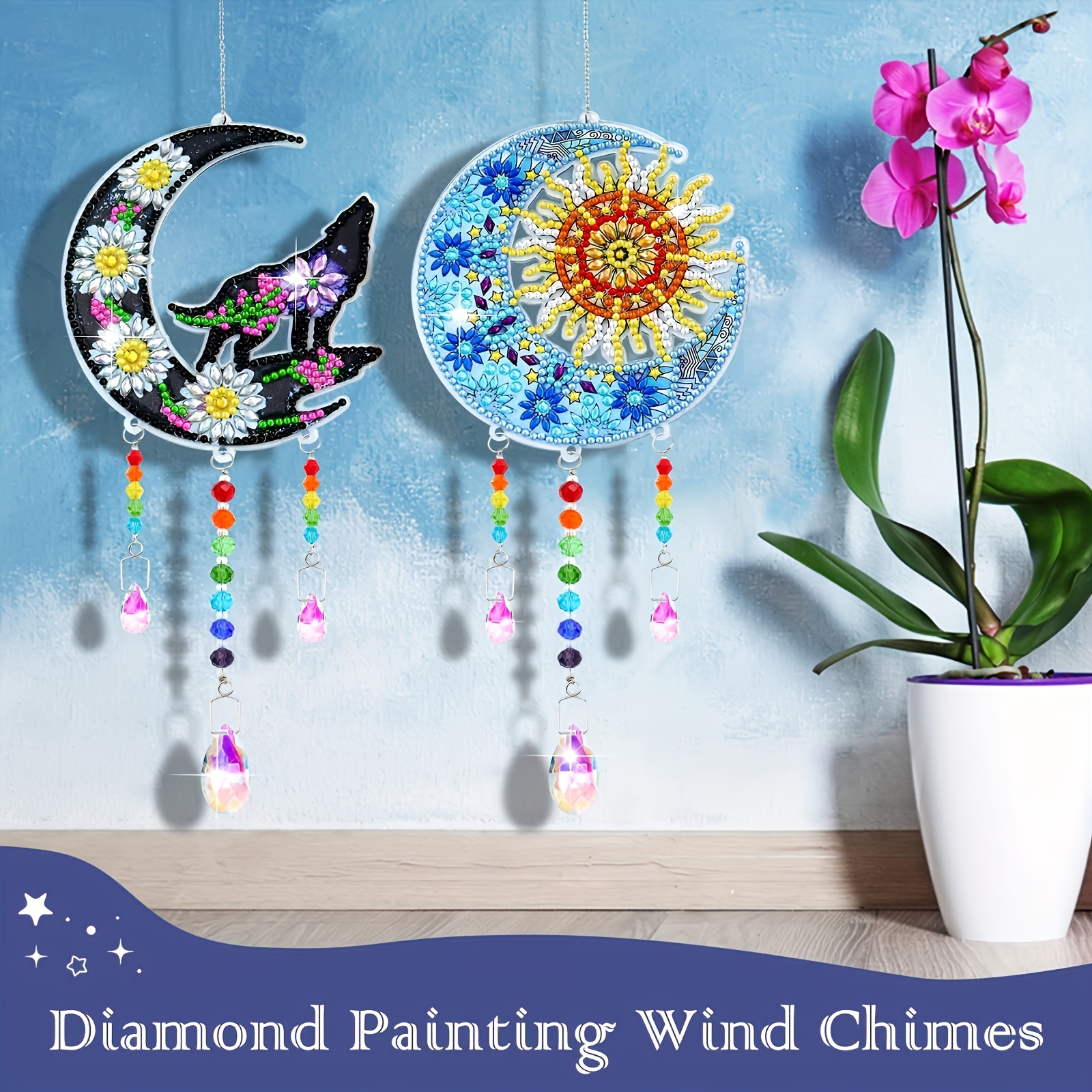 Diamond Painting Wind Chime Diamond Painting Sun Catcher Kit - Temu United