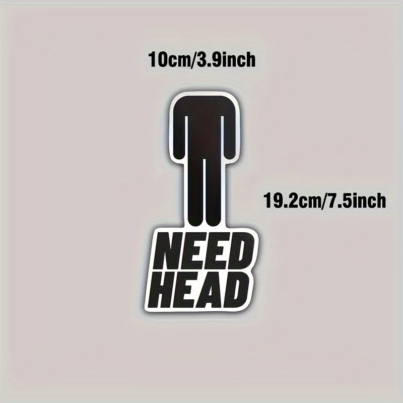 Need Head Funny Car Bumper Vinyl Sticker Decal - Temu Australia