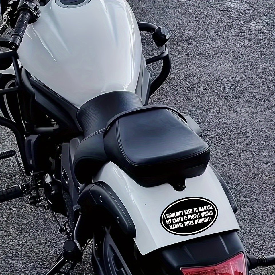 emotions 'manage anger' humorous oblong car sticker - Temu