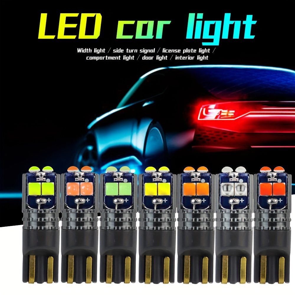 Car Led Small Light W T10 3030 6smd Decoding Width Indicator - Temu ...