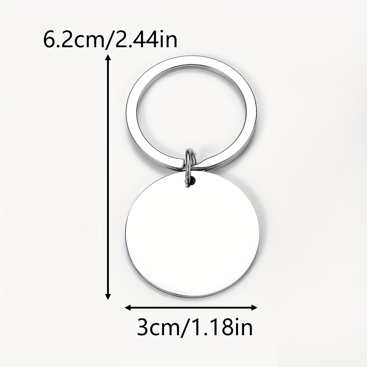 Stainless Steel Keychain Stainless Printed - Temu