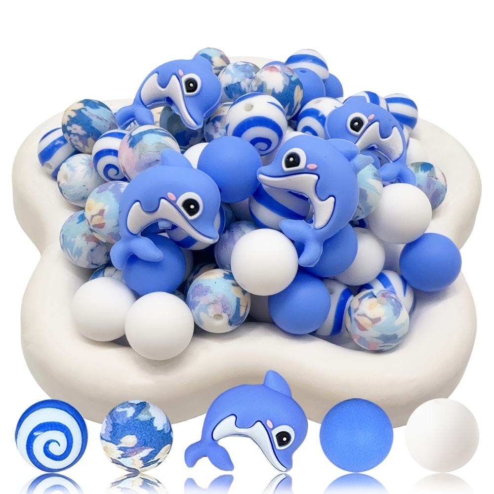 blue beads jewelry sold on Temu United States