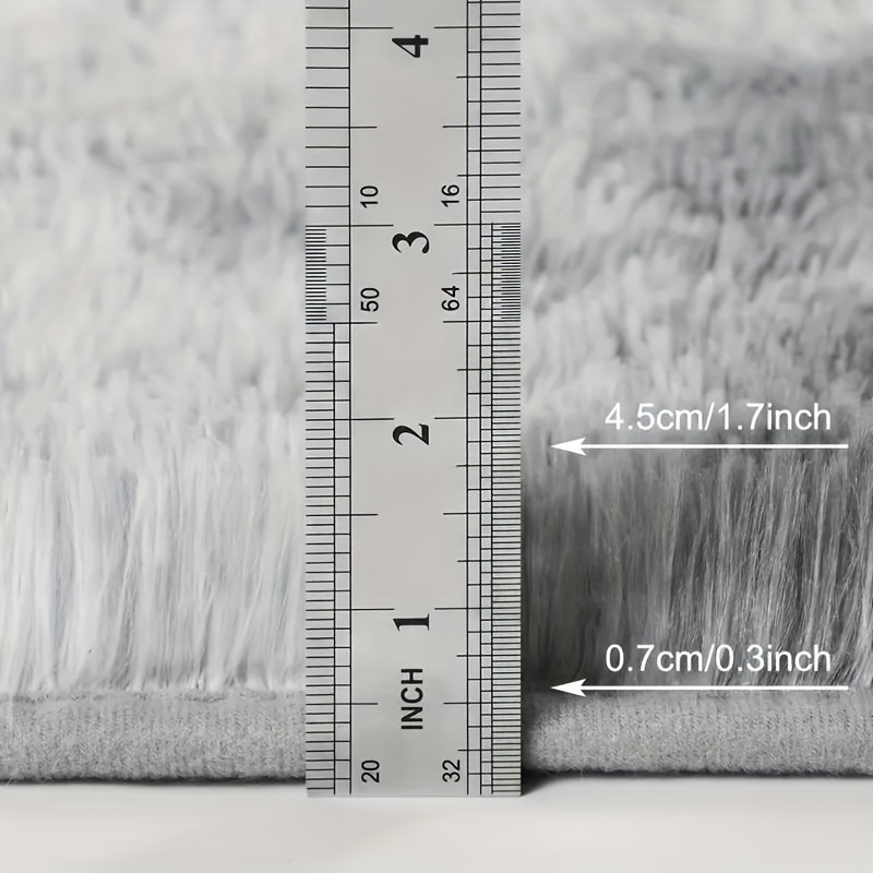 Geometric Plush Area Rug, Non-slip Shag Carpet For Living Room Bedroom ...