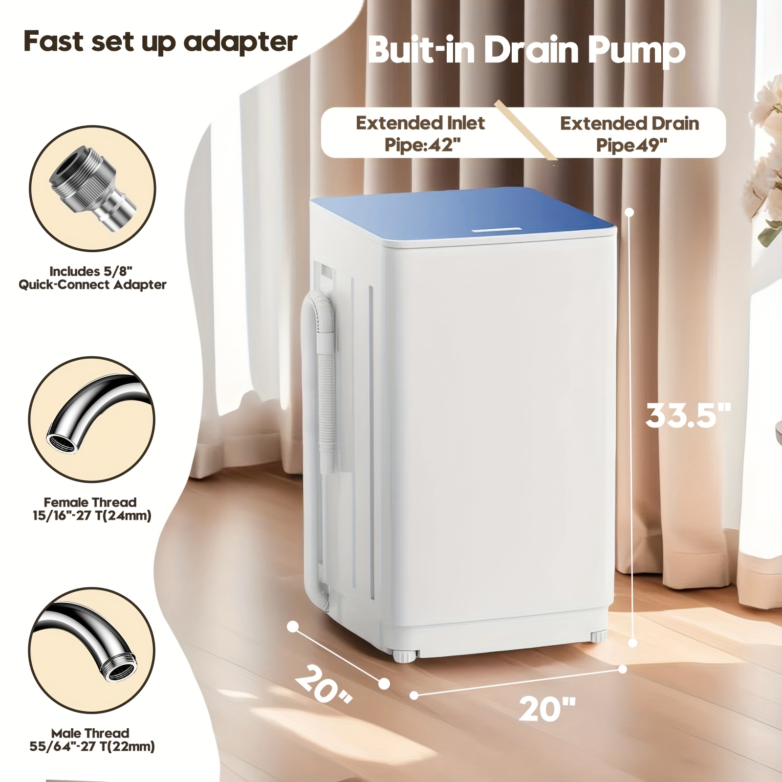 washing machines sold on Temu United States