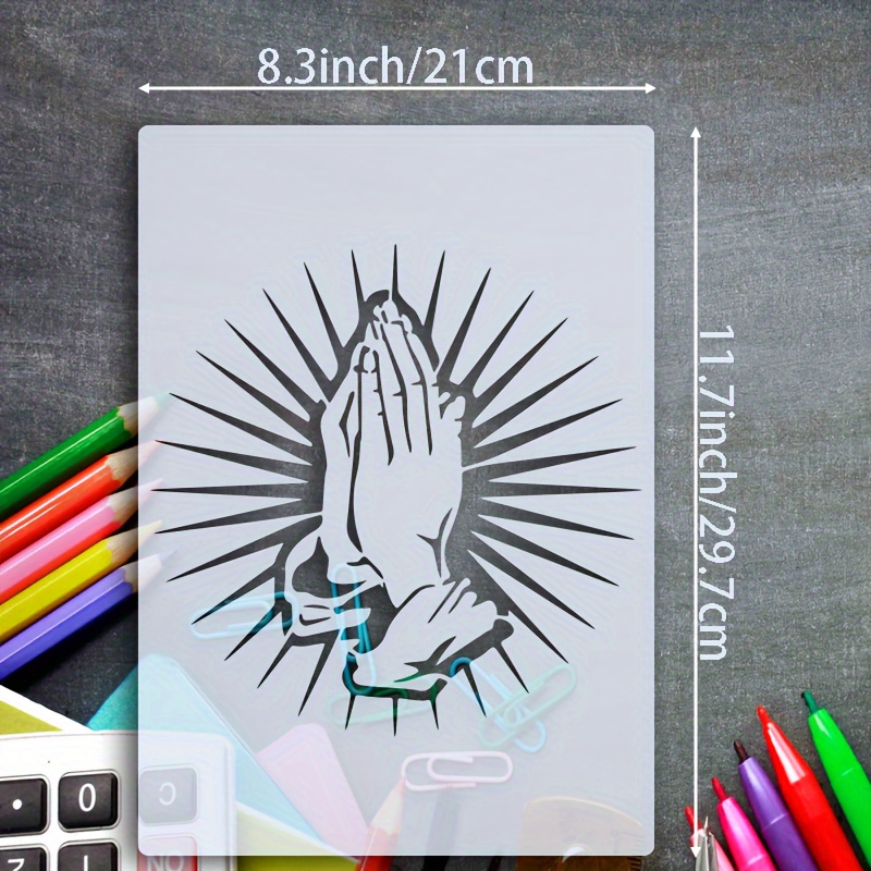 Jesus Stencil Template DIY - A4 Size Reusable Plastic Craft Stencil For ...
