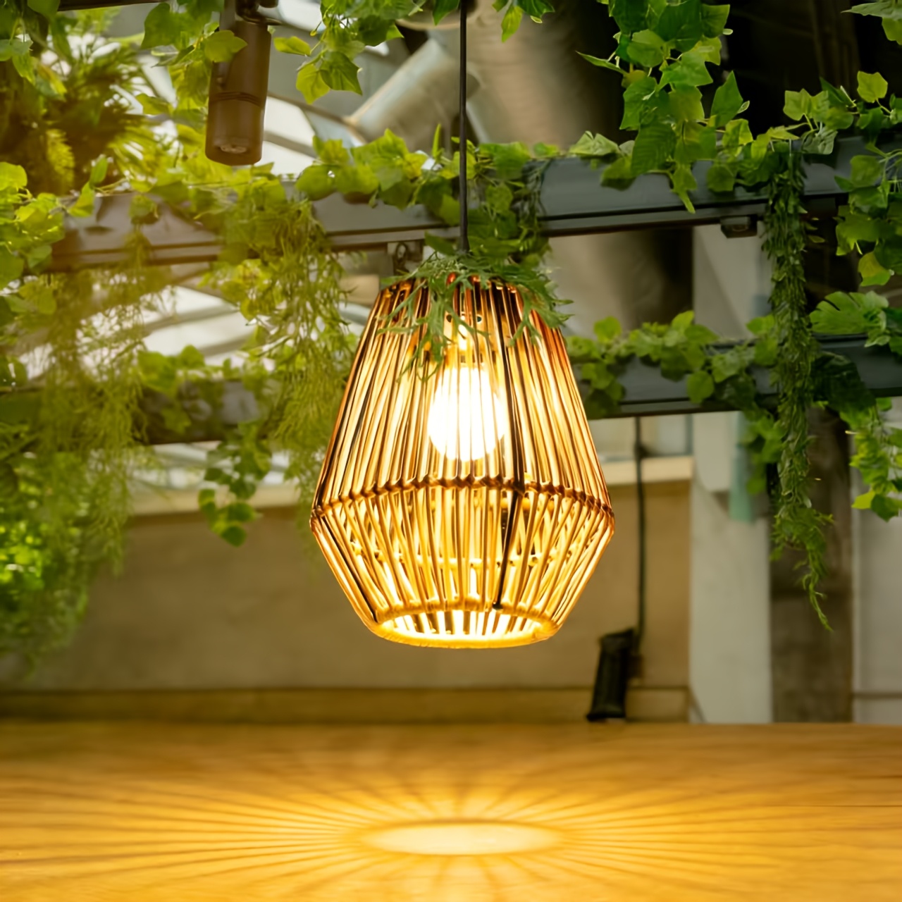 rattan solar lanterns sold on Temu United States