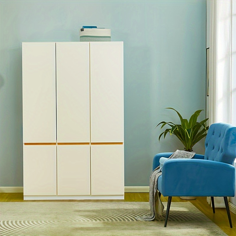 Wooden Armoire Wardrobe Closet 3 Door Bedroom Armoire - Temu