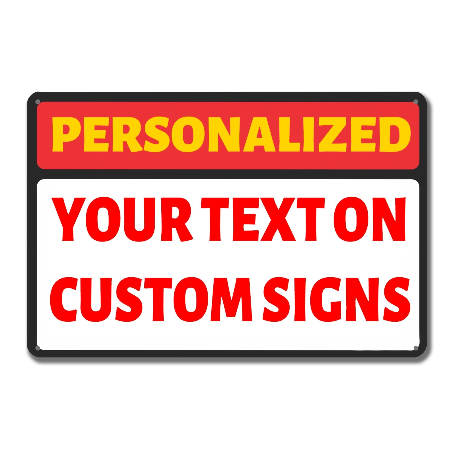 custom metal outdoor sign sold on Temu United States
