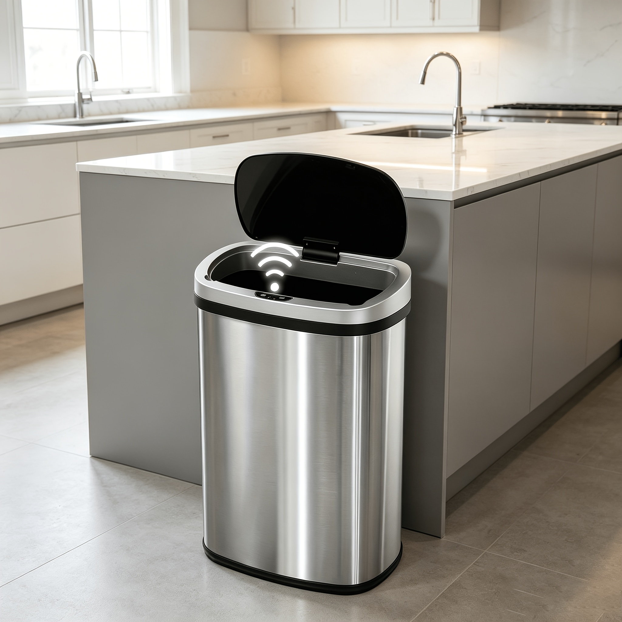 trash bin automatic sold on Temu United States