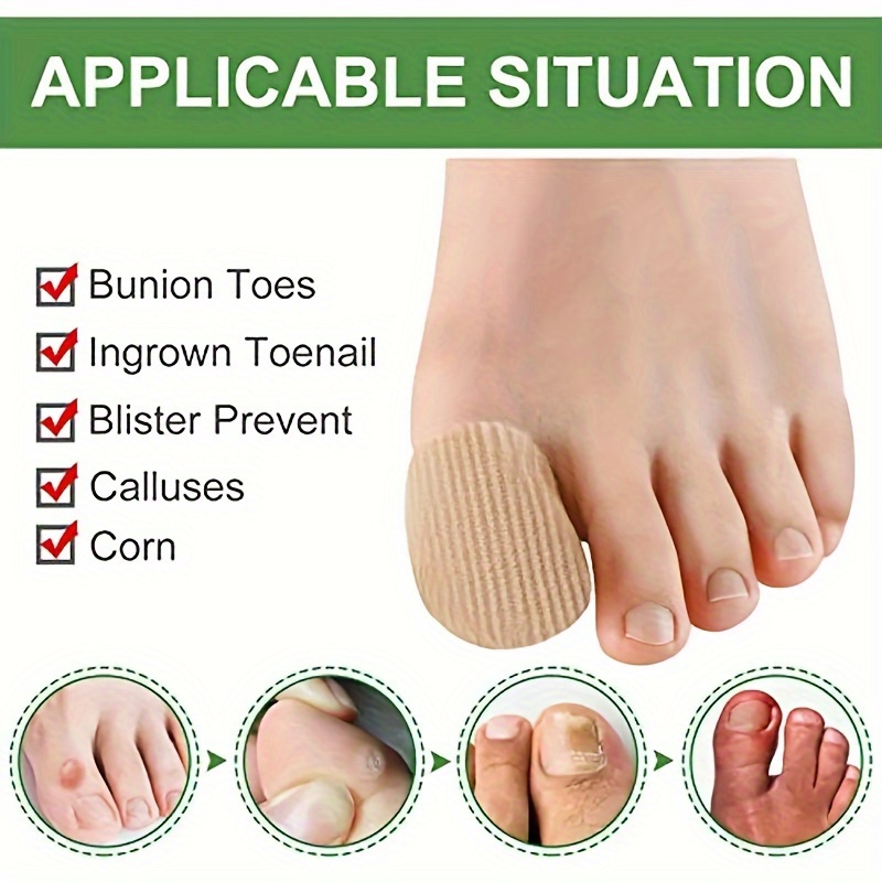 10-pack Closed Toe Protector With Gel Lining For Bunion, Ingrown ...