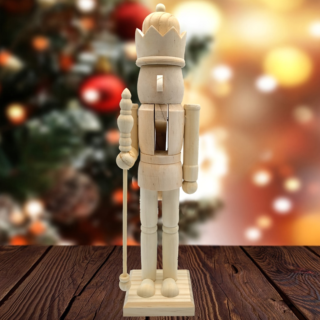 diy wooden christmas nutcracker unfinished nutcracker Temu