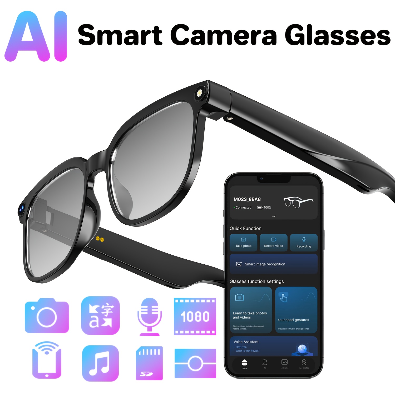 video glasses sold on Temu United States
