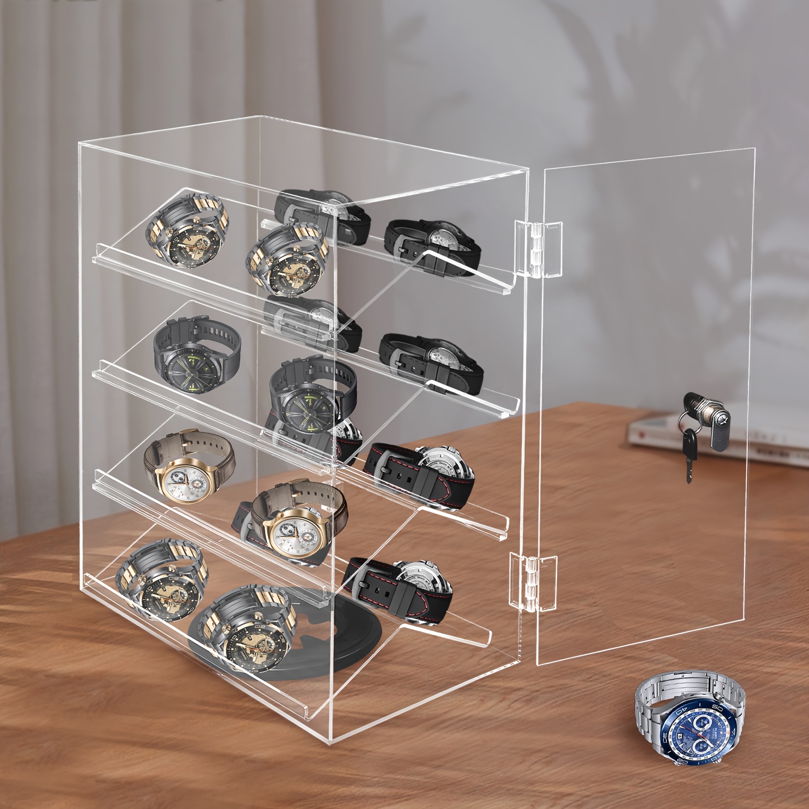 Premium 360 degree Rotating Acrylic Eyewear Showcase 4 - Temu