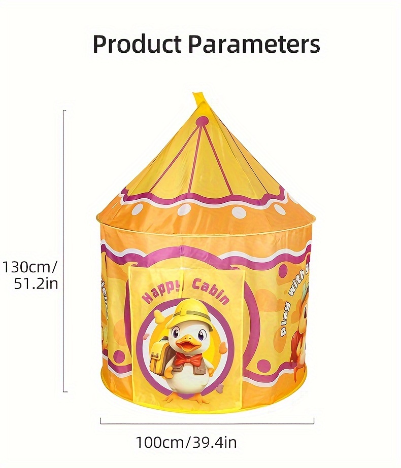 Princess Castle Play Tent Kids Durable Polyester Pink Yurt - Temu