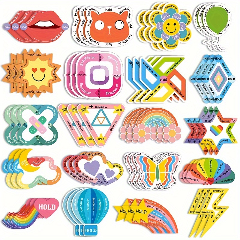 Pvc Sensory Stickers Set Textured Anxiety Relief Tactile - Temu