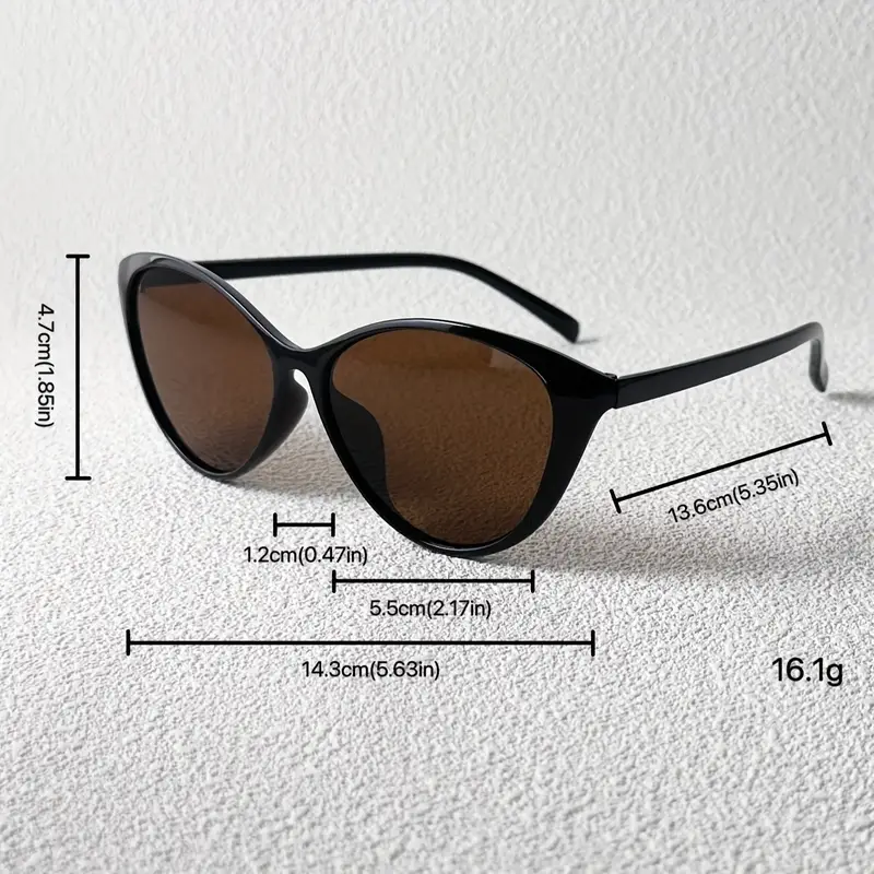 2 Pcs Sporty Cat Eye Polarized Glasses For Women Pc Frame And Lens