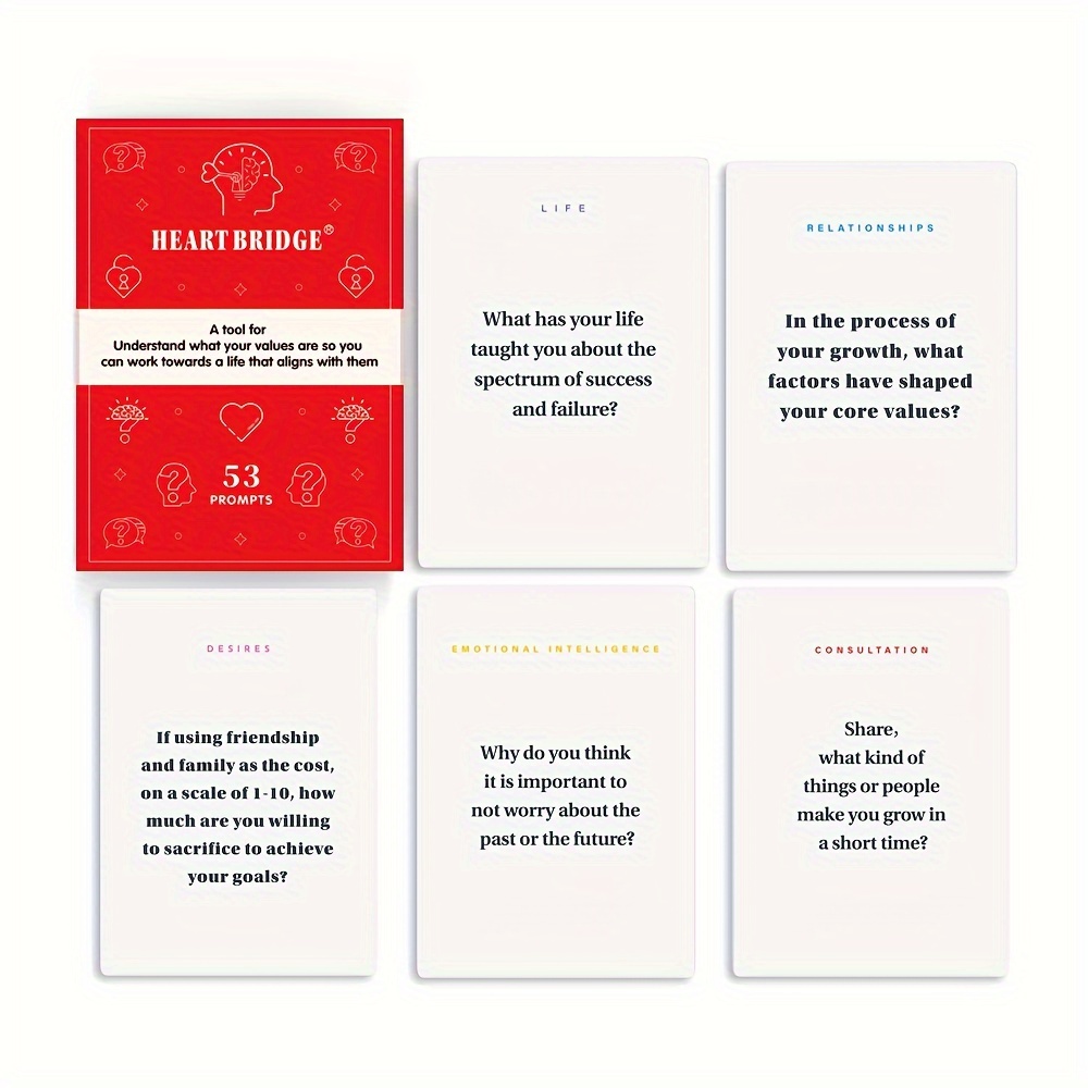 Heart Bridge Mindfulness Card Game – 53 provoking - Temu