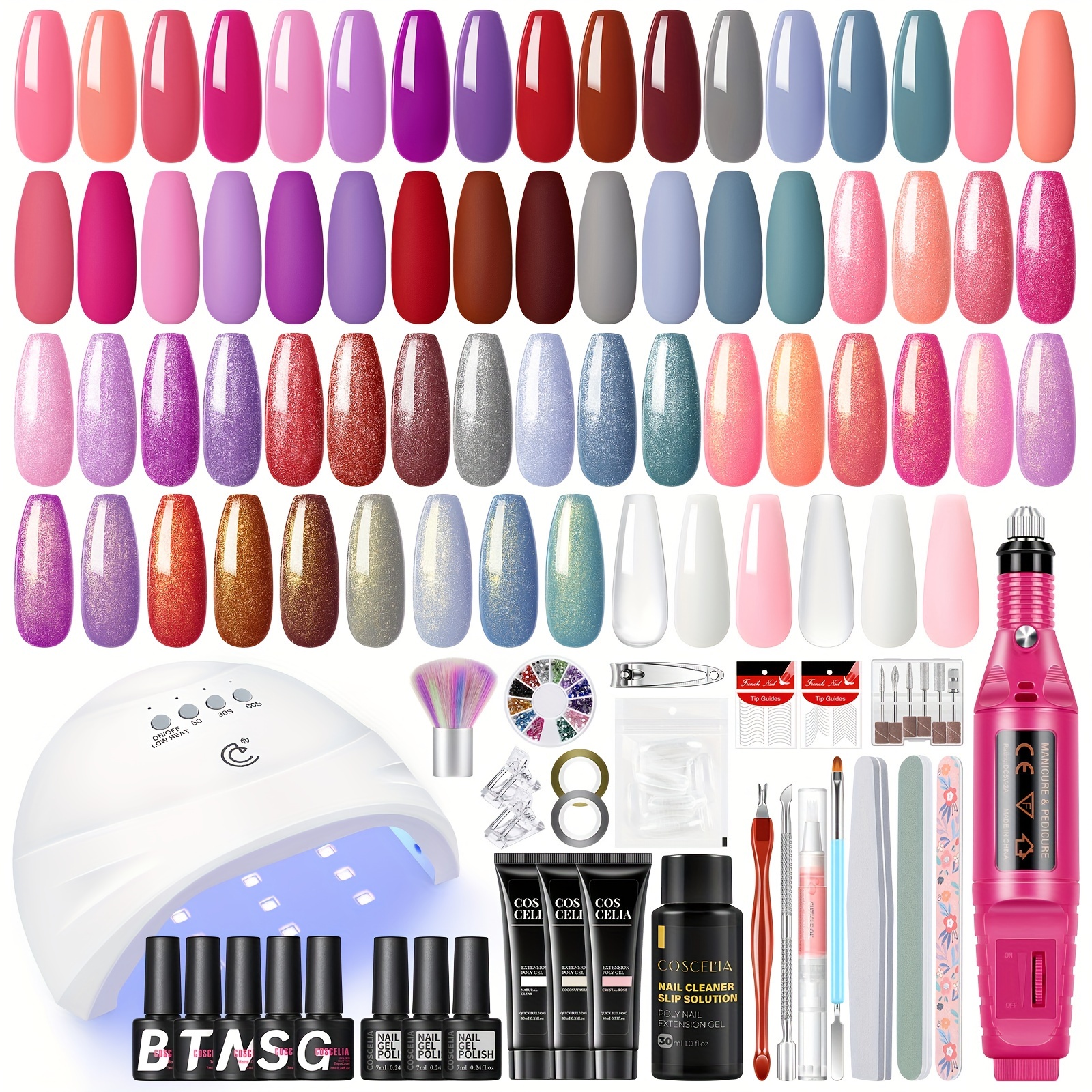 poly gel nail kits beginner sold on Temu United States