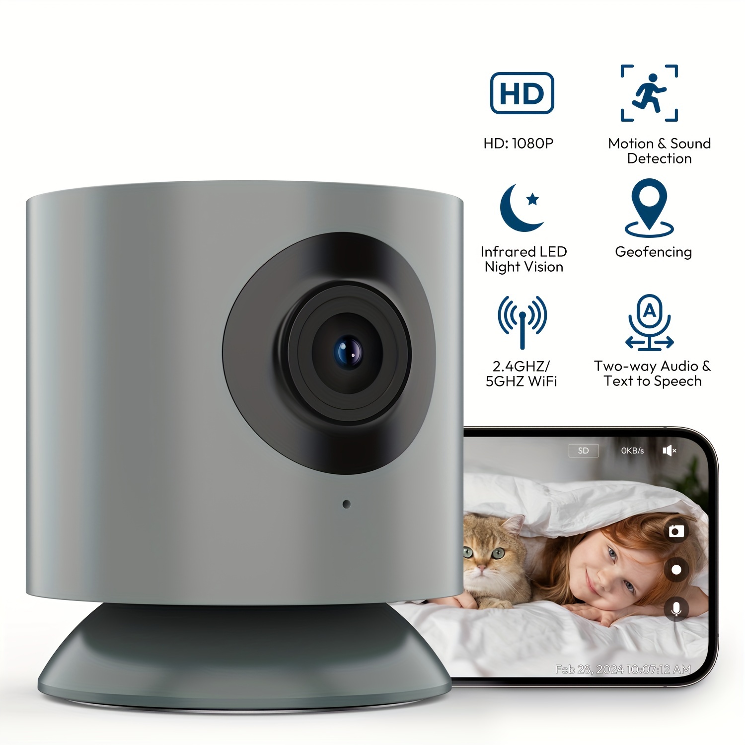 Hoop Hd 1080p Wireless Indoor Security Camera 14 day Free - Temu ...