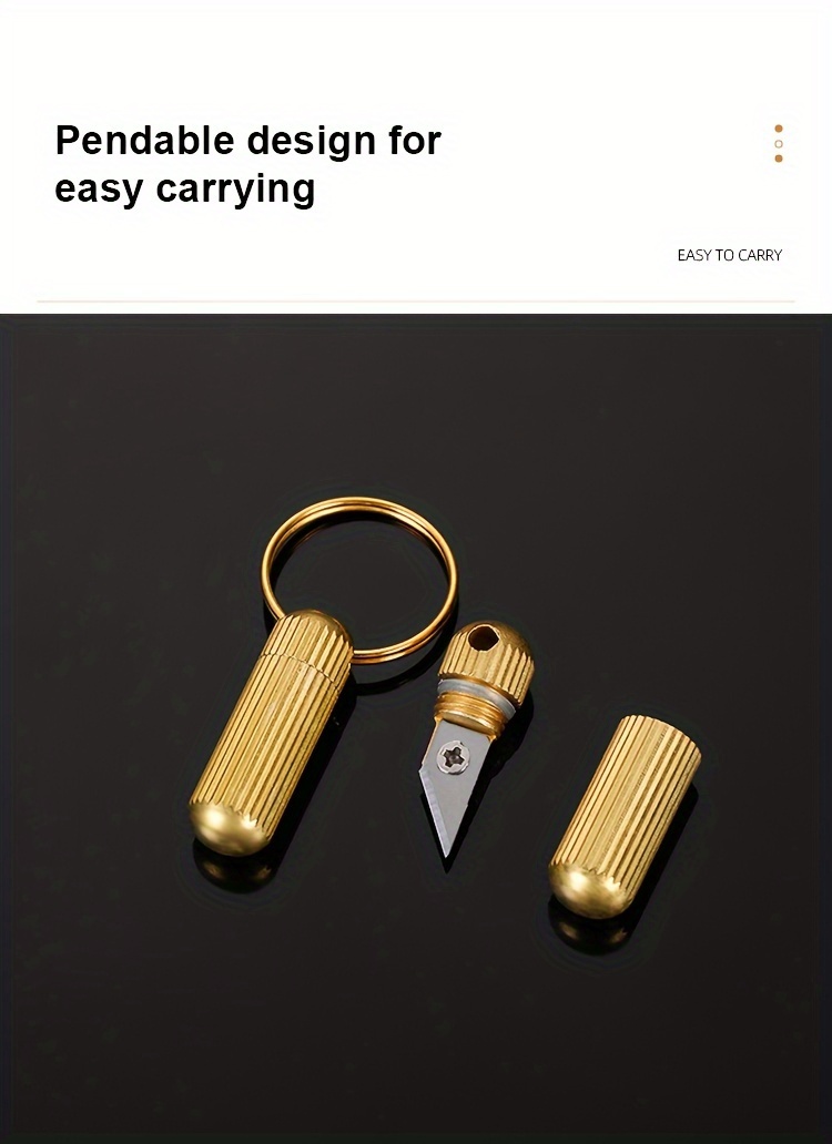 Compact Keychain Capsule Knife Quick Unboxing Durable Iron Blade For ...